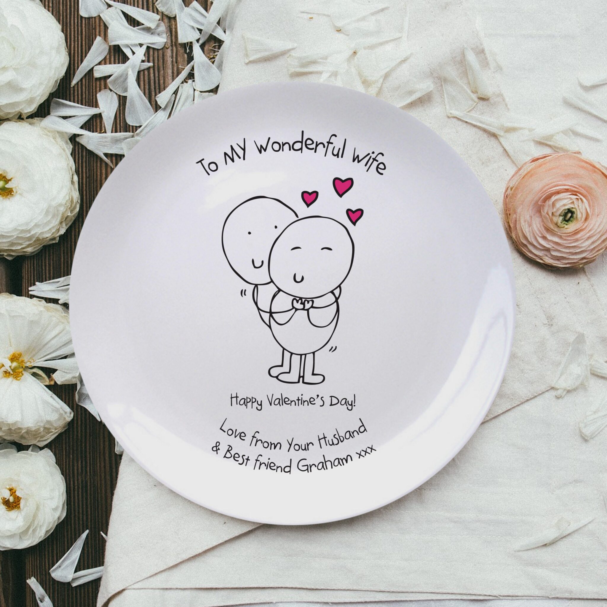Chilli & Bubbles Valentine's Plate - Personalised Gifts For Every ...