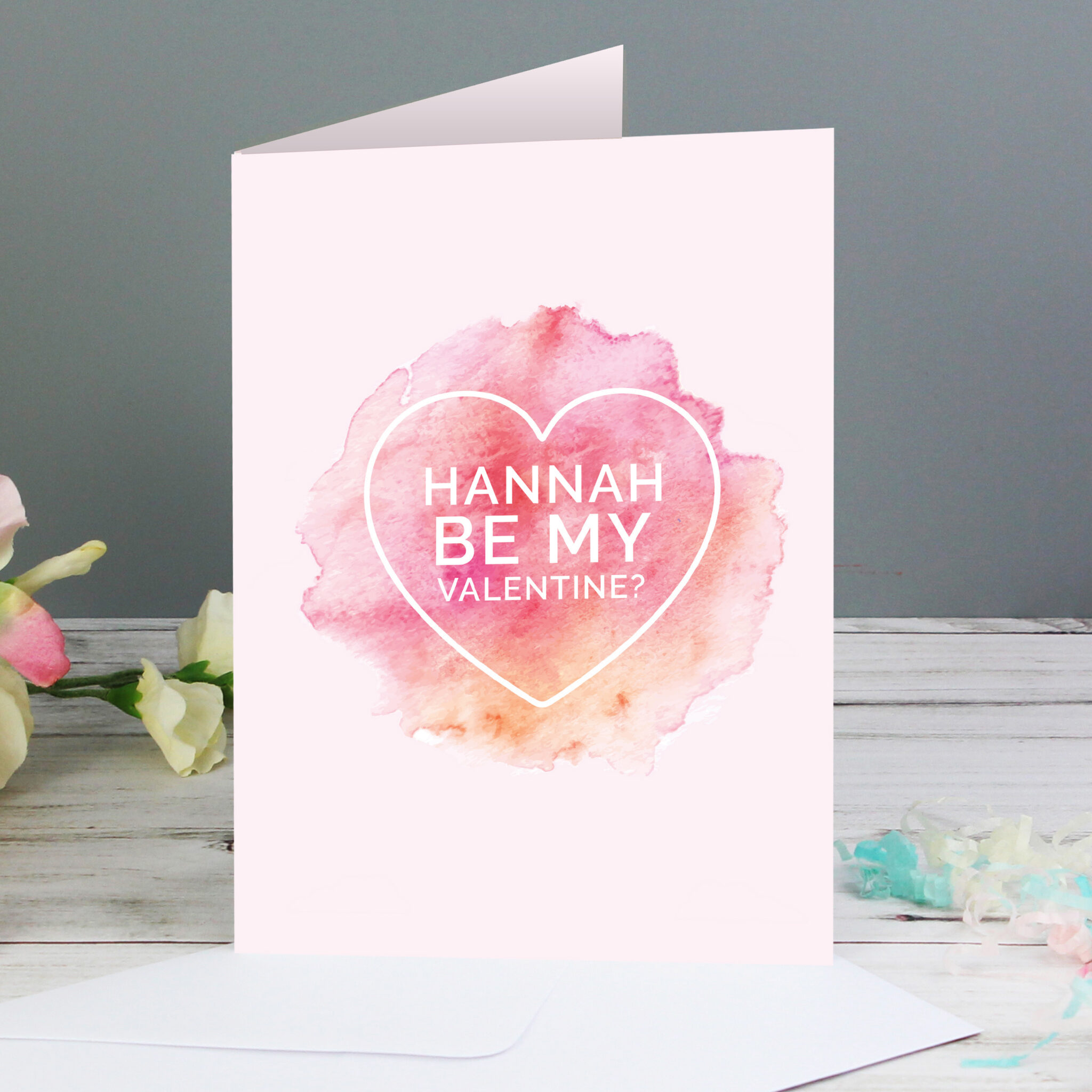 Personalised Be My Valentine Heart Card - Personalised Gifts For Every ...