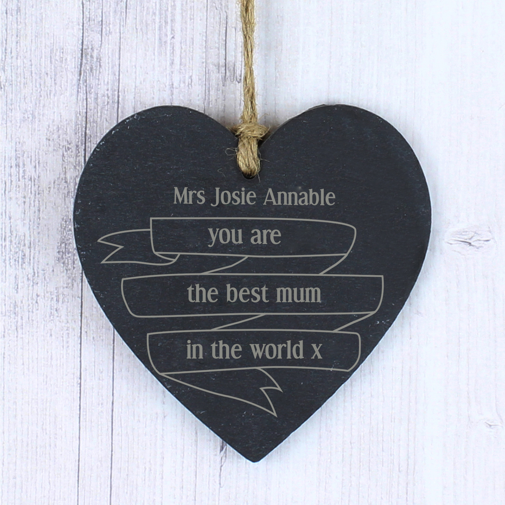 Personalised Garden Bloom Slate Heart Decoration - Personalised Gifts ...