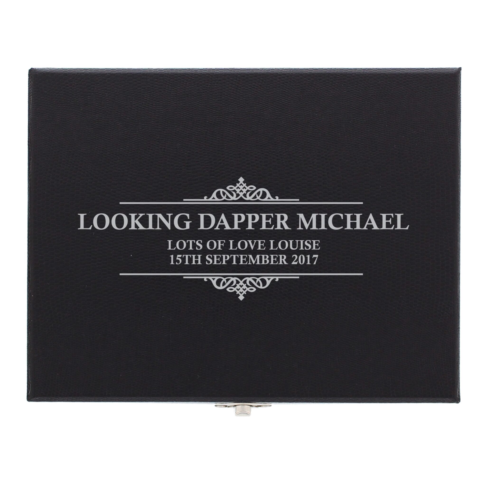 Personalised Large Cufflink Compartment Box l iwtbag