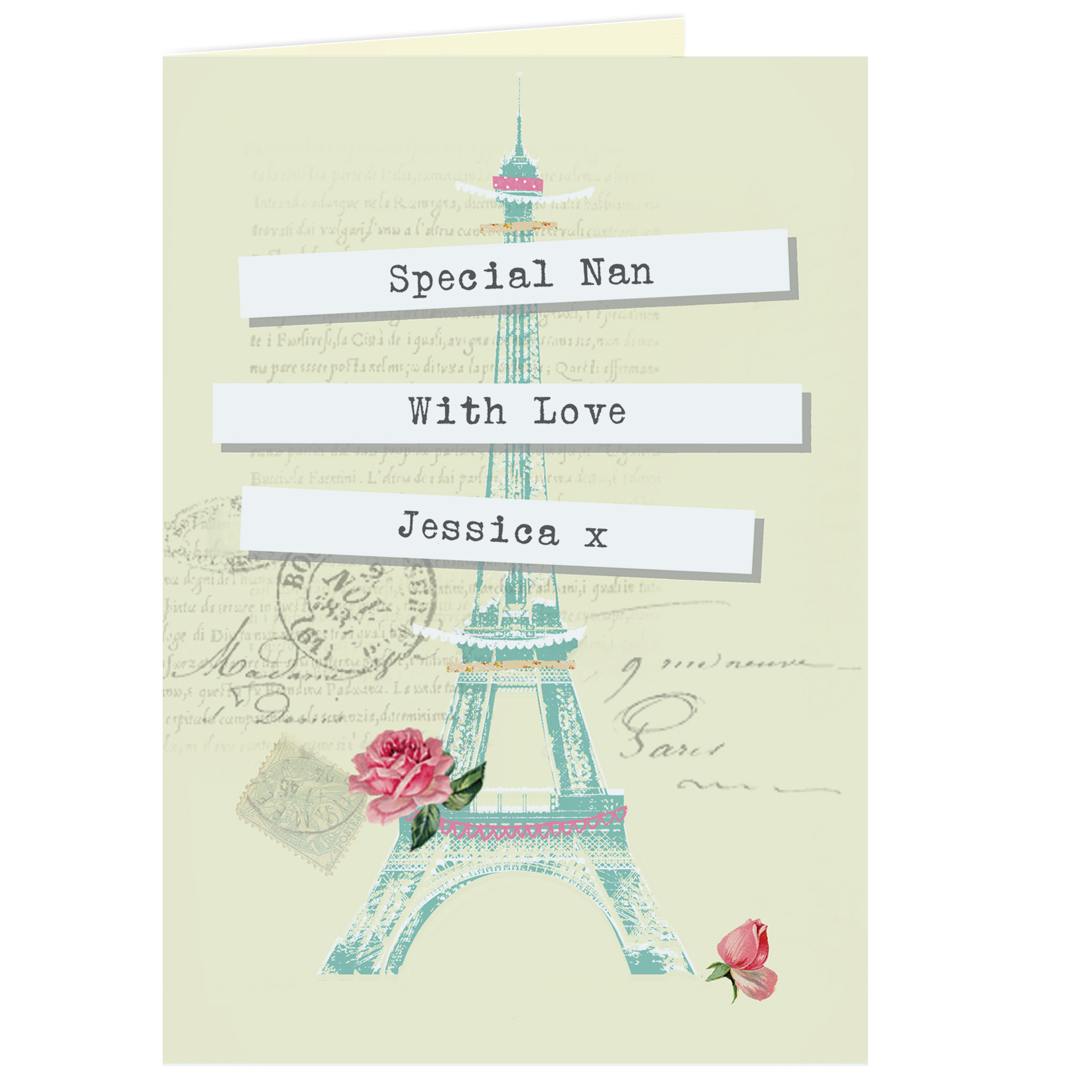 Personalised Vintage Pastel Travel Card - Unique Gift Ideas For Someone ...