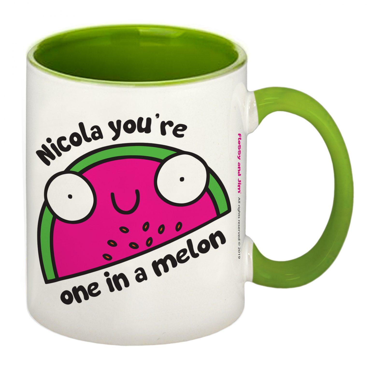 One In A Melon Green Inside Mug - Personalised Gifts For Every Occasion ...