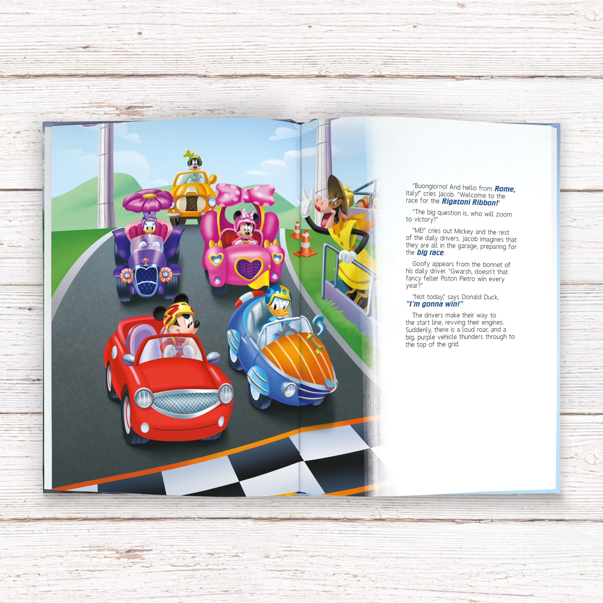 Personalised Disney Jr Mickey and the Roadster Racers Story Book ...
