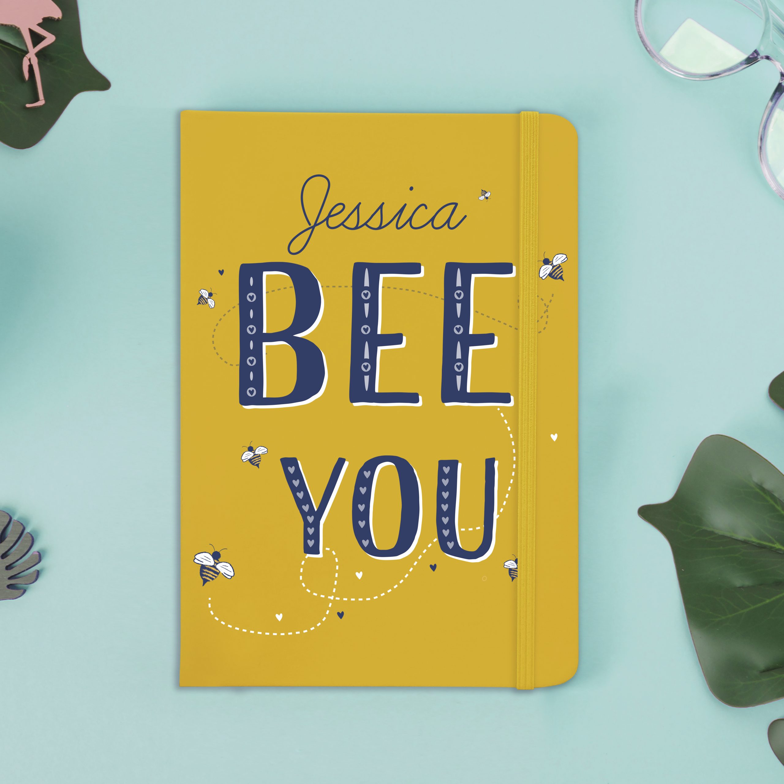 Bee You Yellow Notebook - Personalised Gifts For Every Occasion at I ...