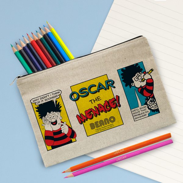 Beano Big Heads Gnasher Pencil Case & Pencils - Personalised Gifts For ...