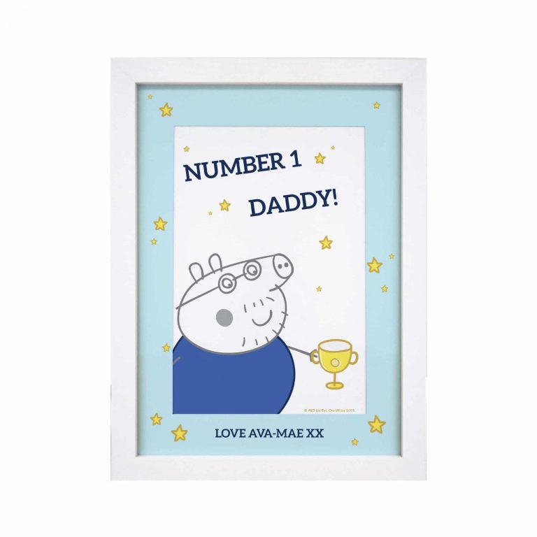 Peppa Pig Number 1 Daddy A4 Framed Print