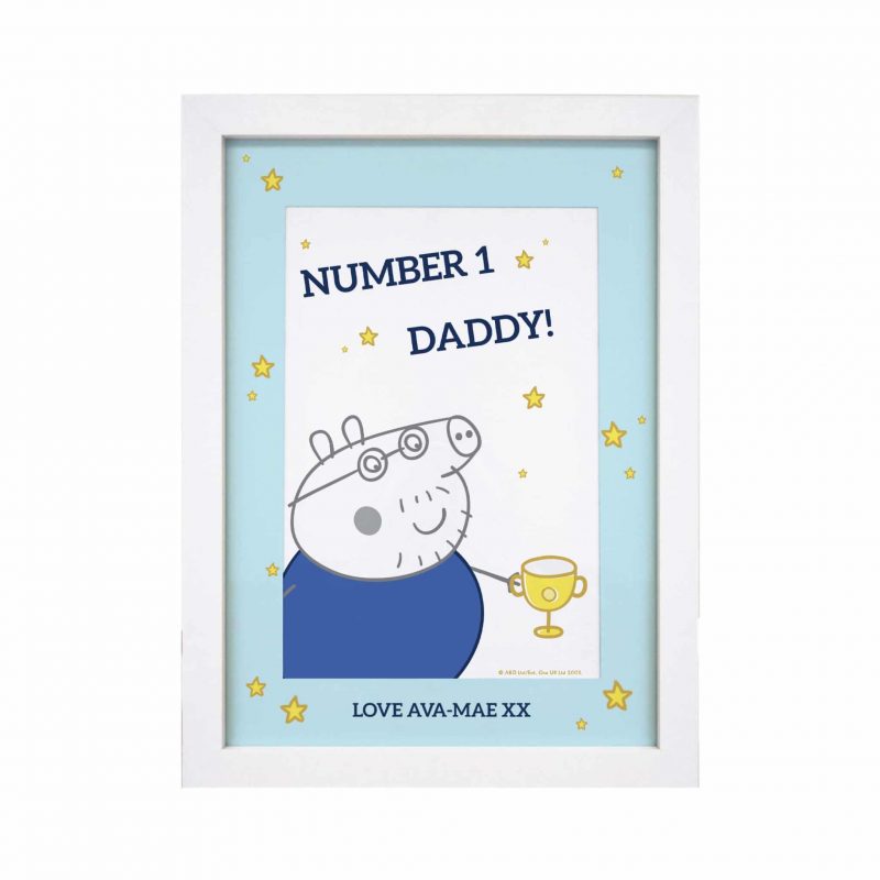 Peppa Pig Number 1 Daddy A4 Framed Print