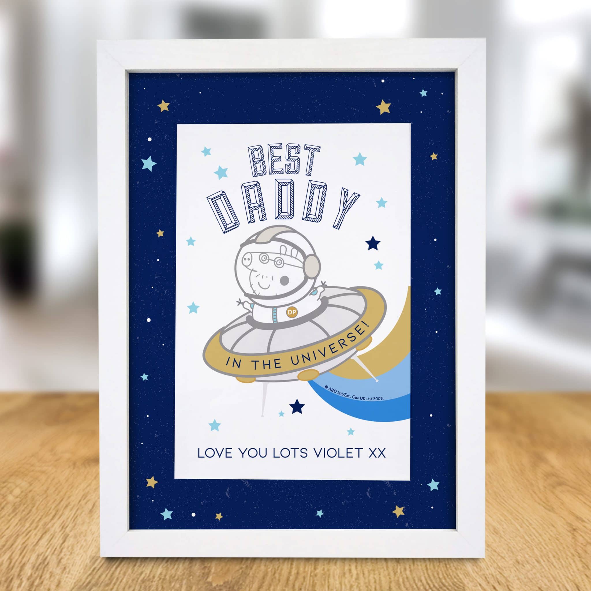 Peppa Pig Number 1 Daddy A4 Framed Print