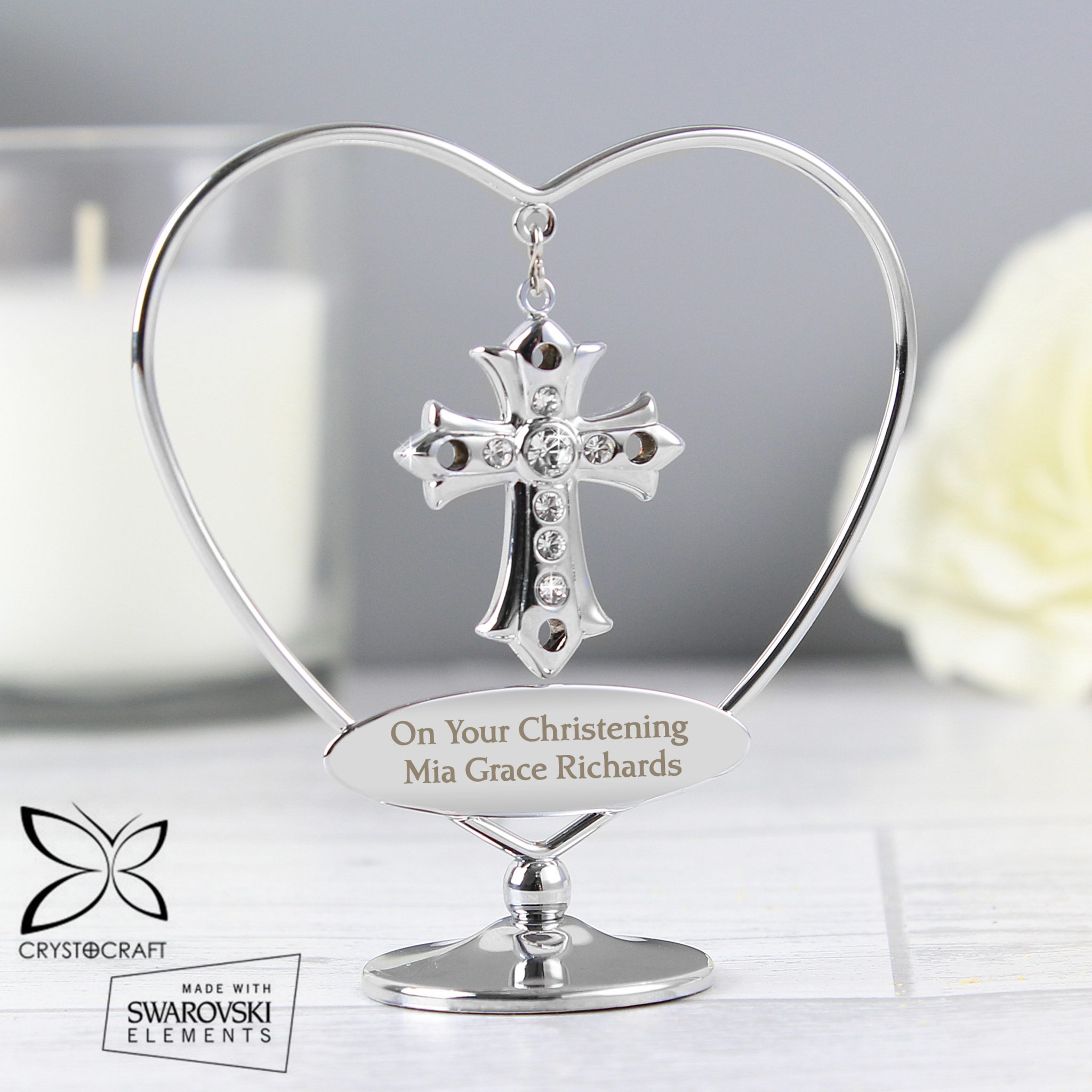 Personalised Crystocraft Cross Ornament - Personalised Gifts For Every ...