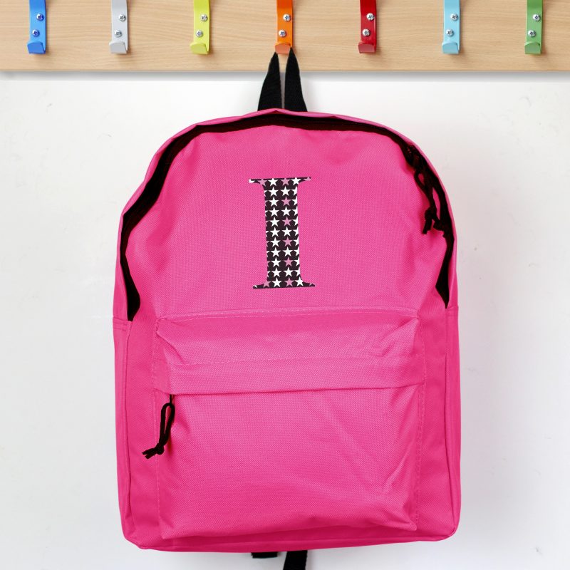 Personalised Star Initial Pink Backpack - Personalised Gifts For Every ...