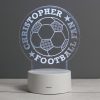 Personalised Football LED Colour Changing Desk Night Light ...