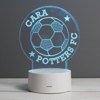 Personalised Football LED Colour Changing Desk Night Light ...