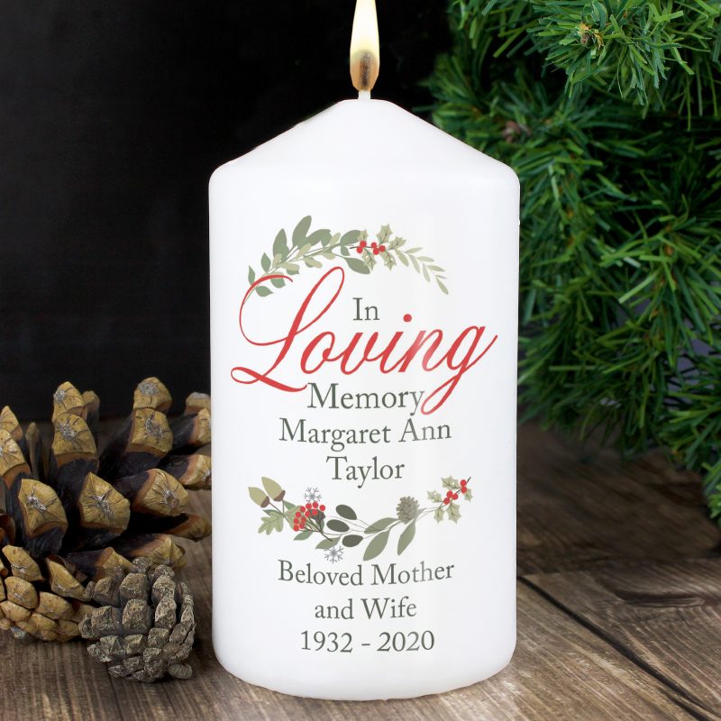Personalised In Loving Memory Wreath Candle - Unique Gift Ideas For ...
