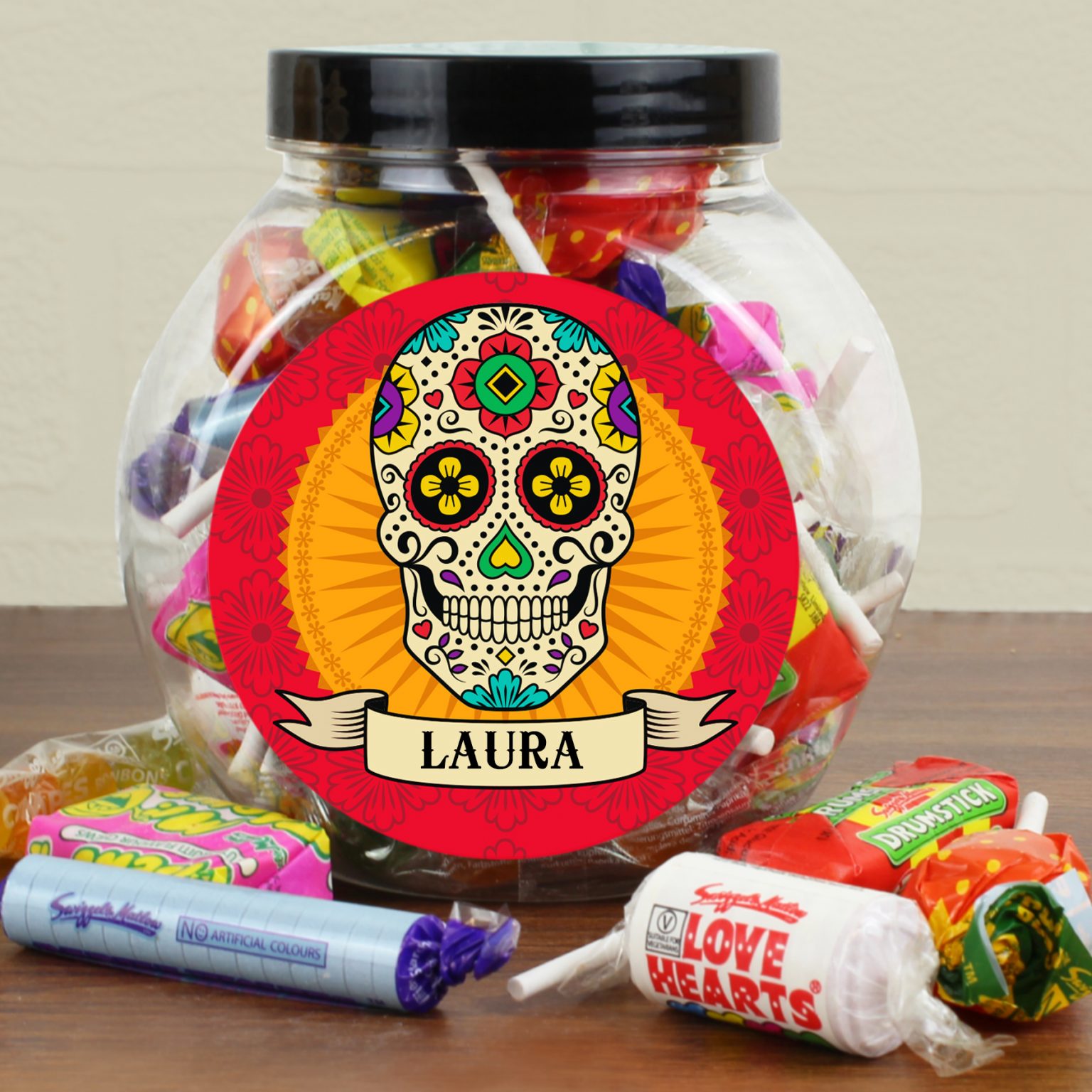 Personalised Sugar Skull Sweet Jar - Personalised Gifts For Every ...