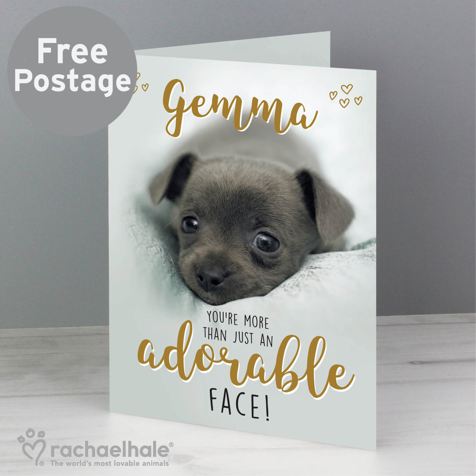 Personalised Rachael Hale Adorable Face Card - Personalised Gifts For ...