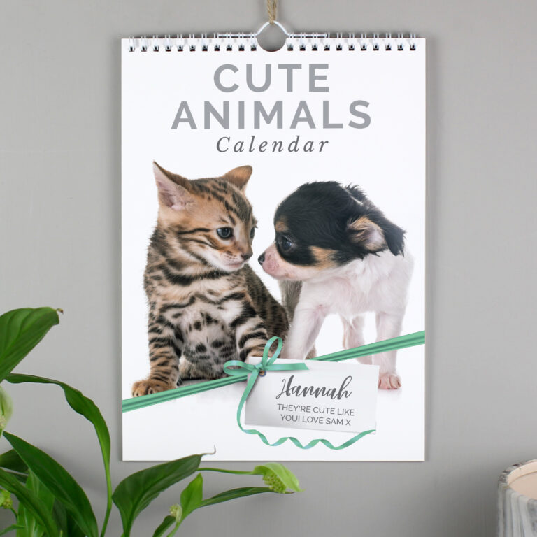 Personalised A4 Cute Animals Calendar - Unique Gift Ideas For Someone ...