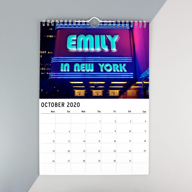 Personalised A4 New York Calendar - Personalised Gifts For Every ...