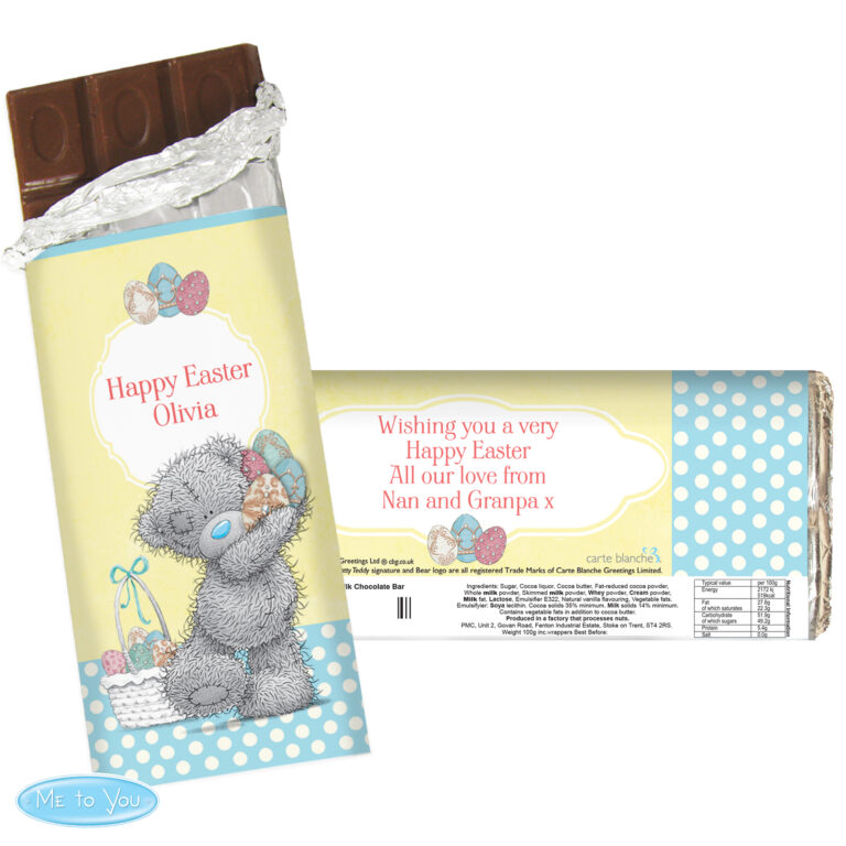 Personalised Me To You Easter Milk Chocolate Bar - Personalised Gifts ...