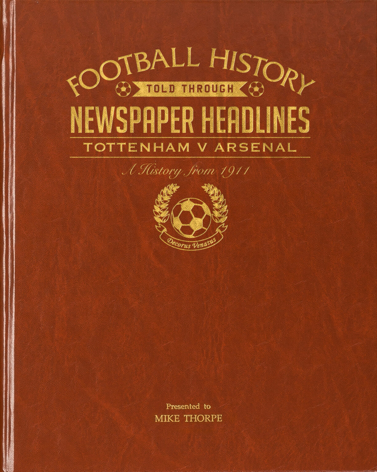 Personalised Spurs v Arsenal Newspaper History Book - IWTBAG