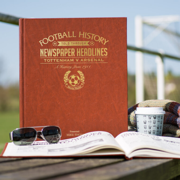 Personalised Spurs v Arsenal Newspaper History Book - IWTBAG