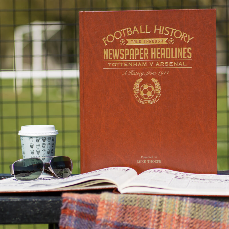 Personalised Spurs v Arsenal Newspaper History Book - IWTBAG