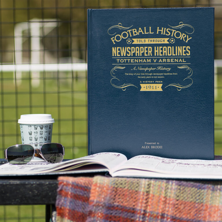 Personalised Spurs v Arsenal Newspaper History Book - IWTBAG