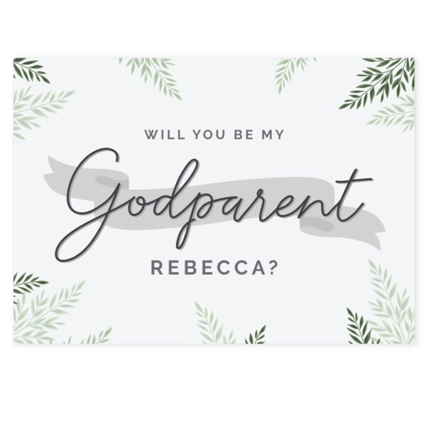Personalised Godparent Card - Unique Gift Ideas For Someone Special l ...