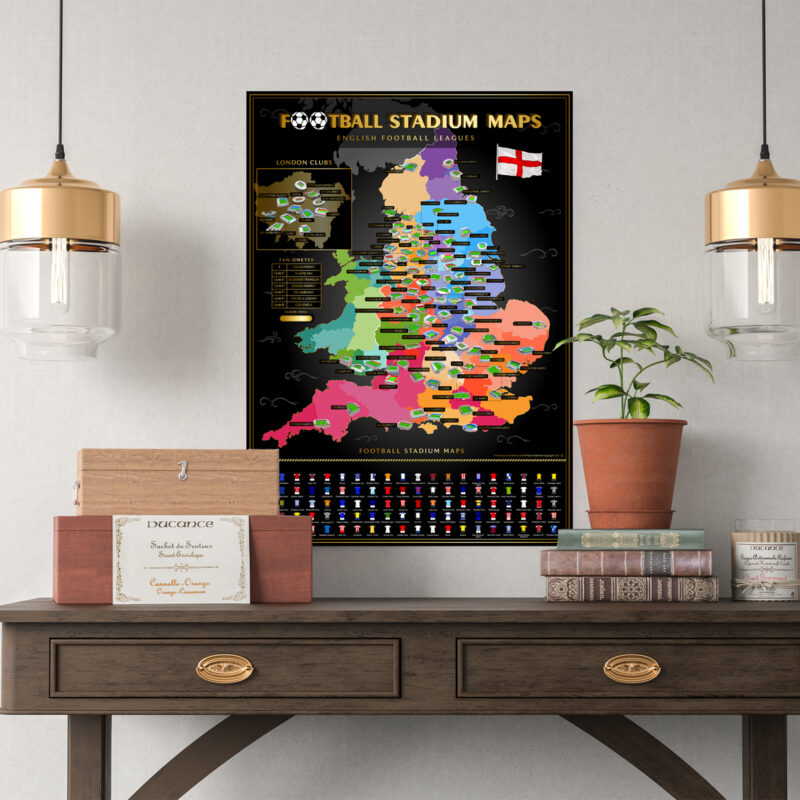 English Football Stadiums Map l Scratch Off Map - IWTBAG