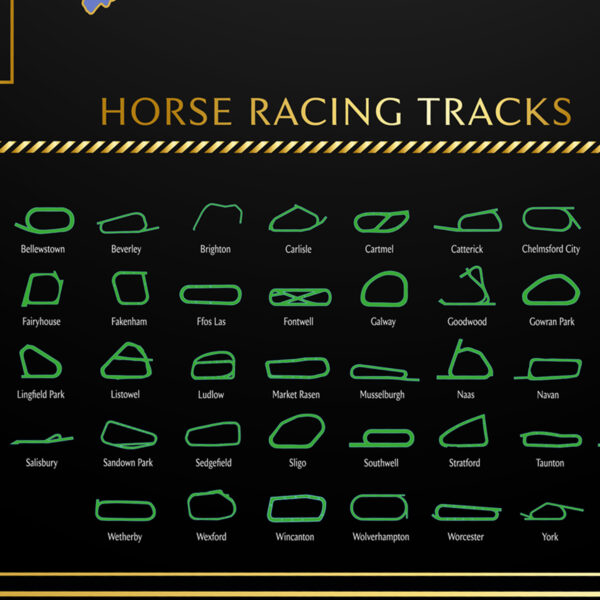 British Isles Horse Racing Map l Scratch-Off Map - IWTBAG