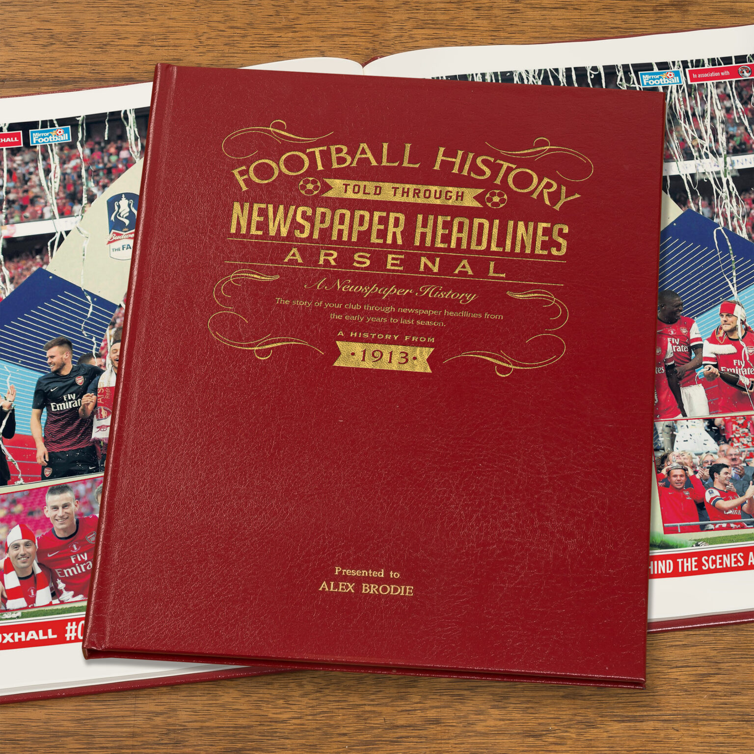 Personalised Arsenal Newspaper Book - I Want To Buy A Gift
