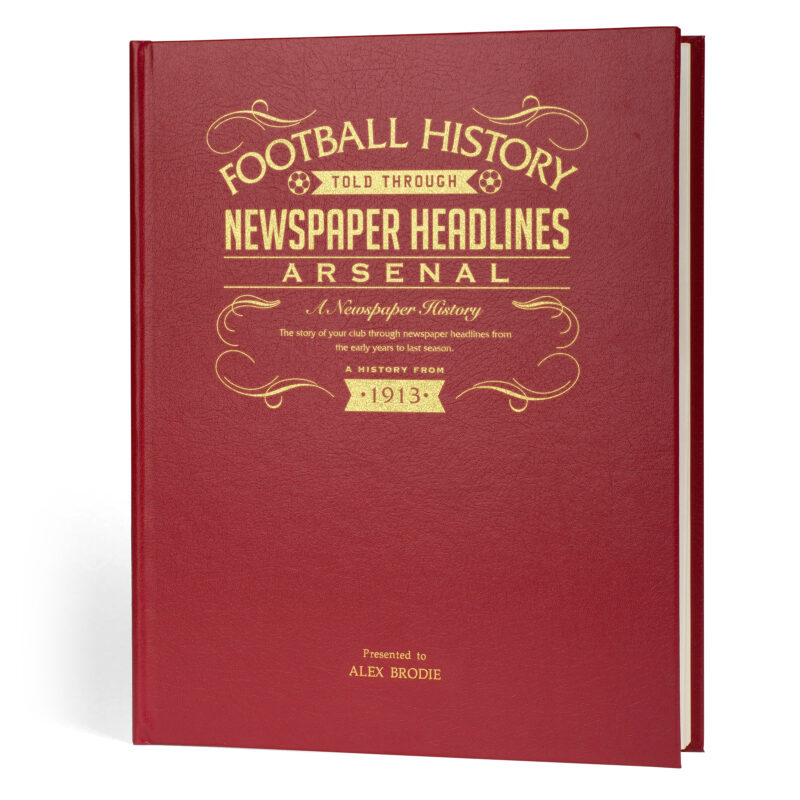 Personalised Arsenal Newspaper Book - I Want To Buy A Gift