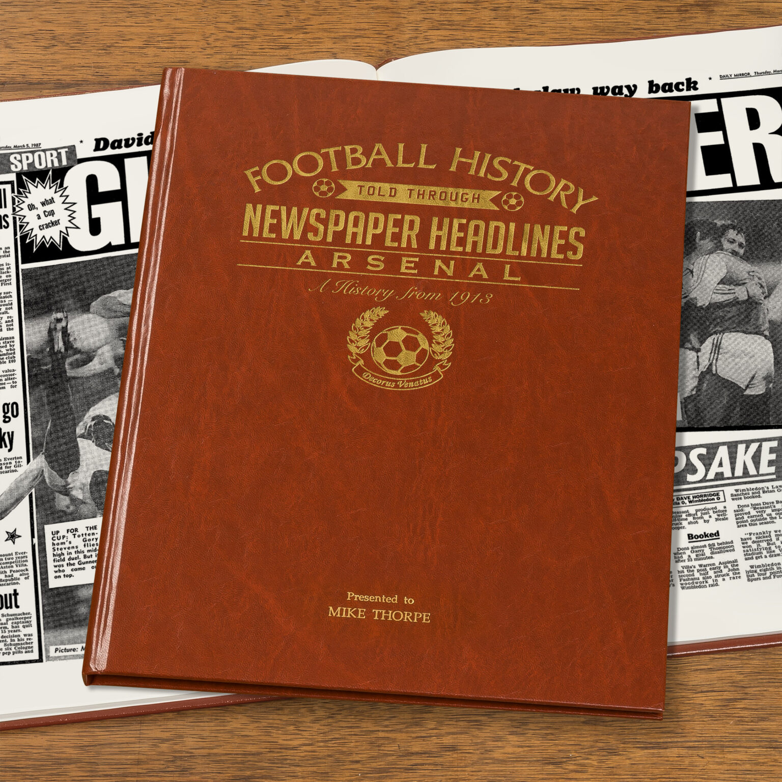 Personalised Arsenal Newspaper Book - I Want To Buy A Gift