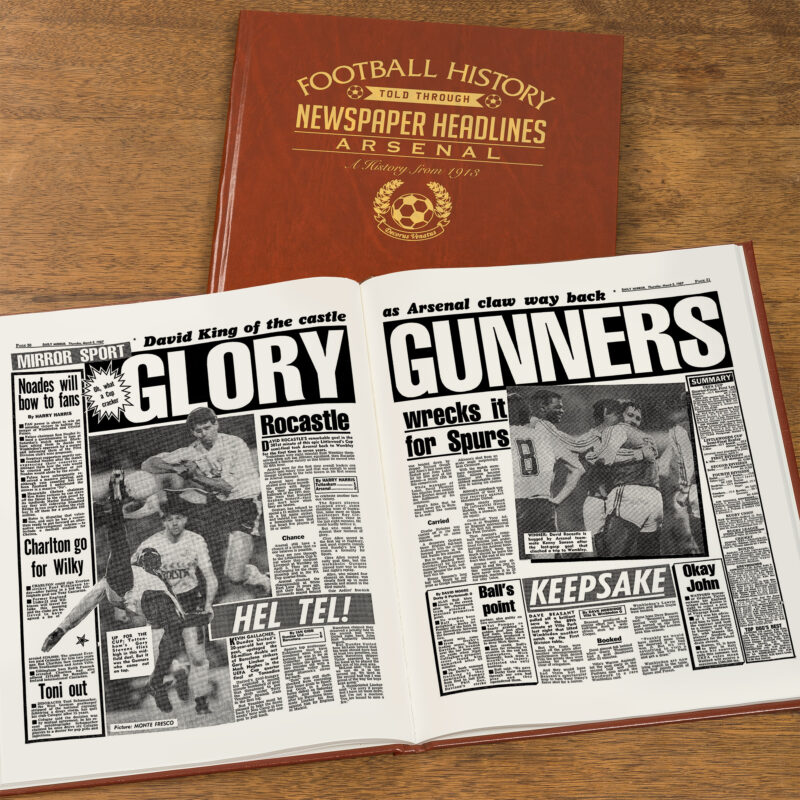Personalised Arsenal Newspaper Book - I Want To Buy A Gift
