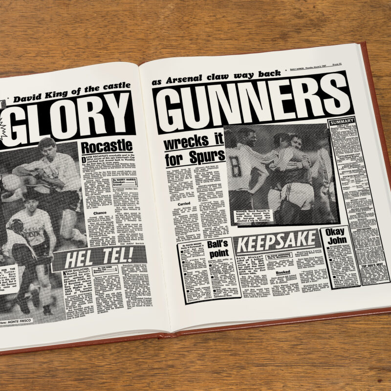 Personalised Arsenal Newspaper Book - I Want To Buy A Gift