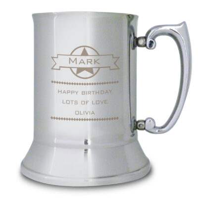 Personalised Diamond Stainless Steel Tankard - Personalised Gifts For ...