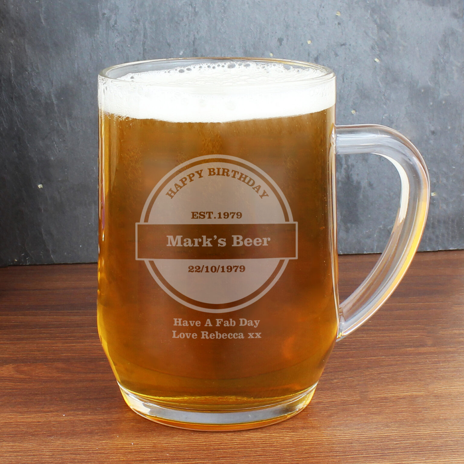 Personalised Established Beer Label Tankard - Personalised Gifts For ...