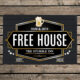 Personalised Free House Black Metal Sign - Personalised Gifts For Every ...