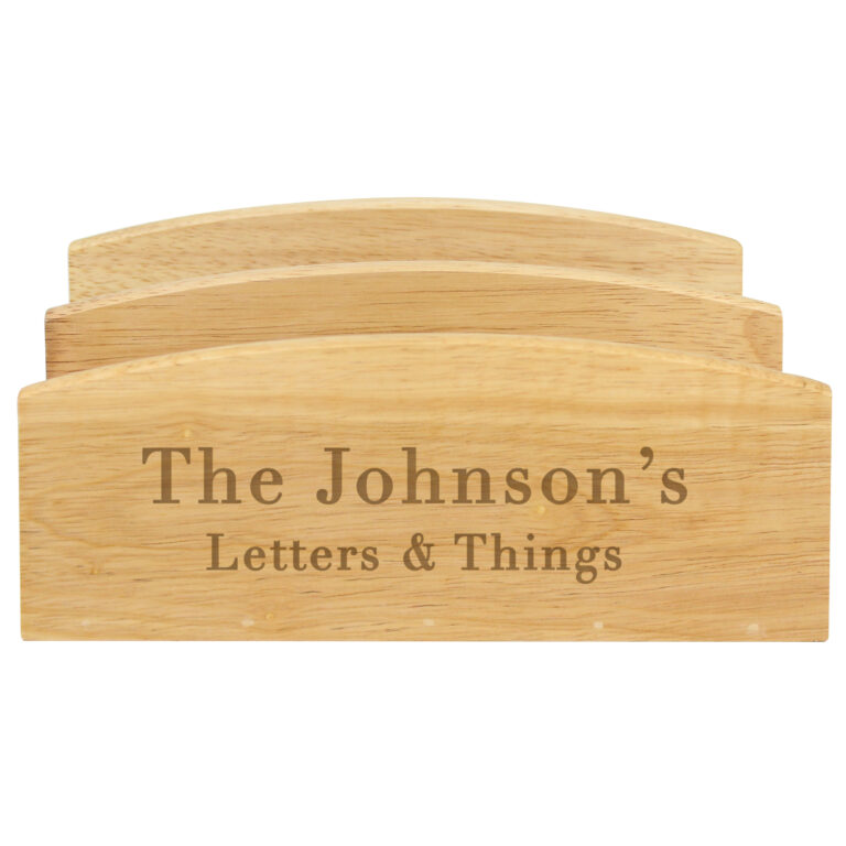 Personalised Free Text Wooden Letter Rack - Personalised Gifts For ...