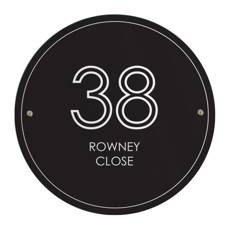 Personalised Black Number & Name House Sign - Personalised Gifts For ...