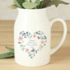 Personalised Floral Heart Flower Jug - Personalised Gifts For Every ...